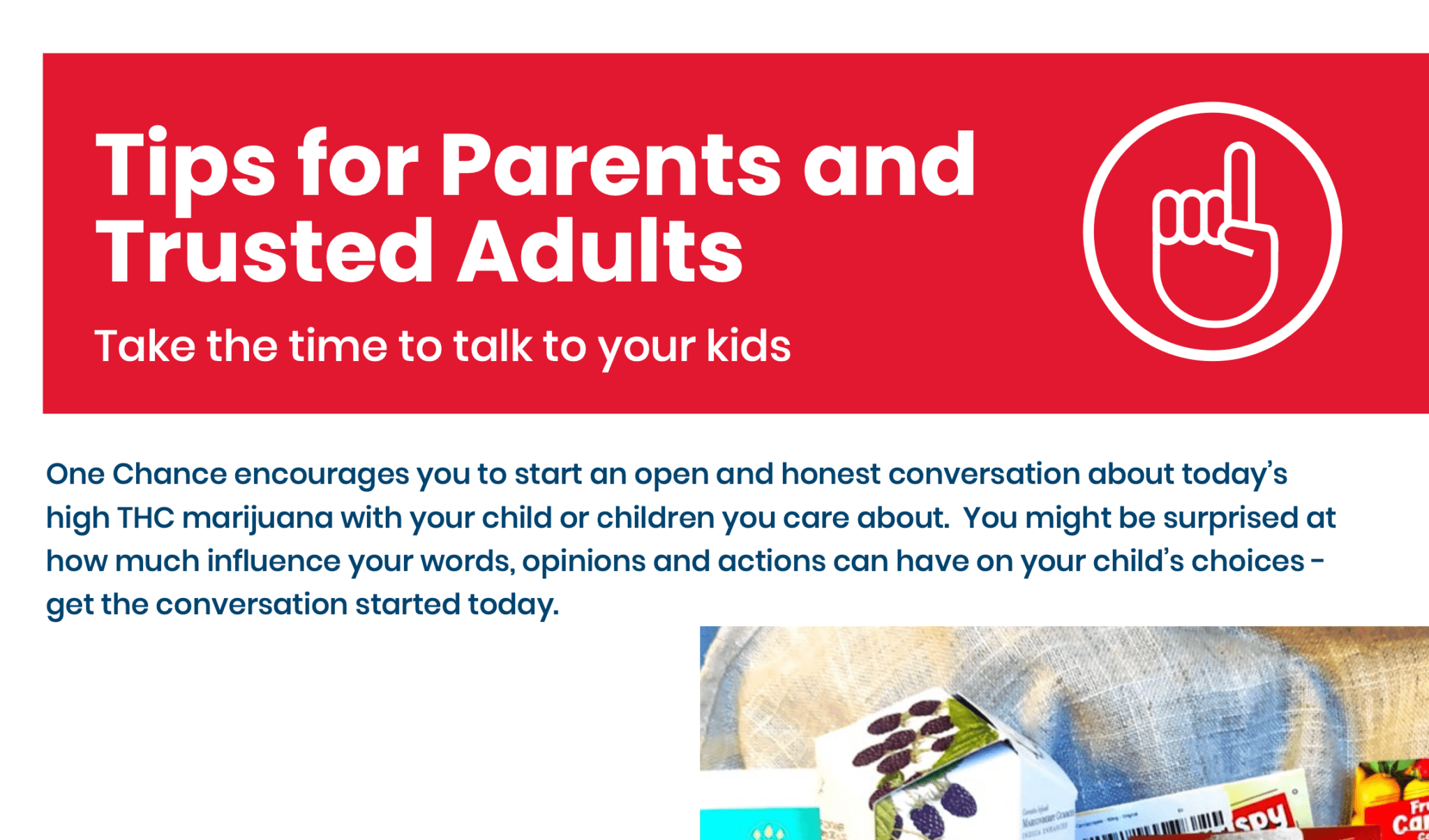 Tips for Parents and Trusted Adults - One Chance to Grow Up