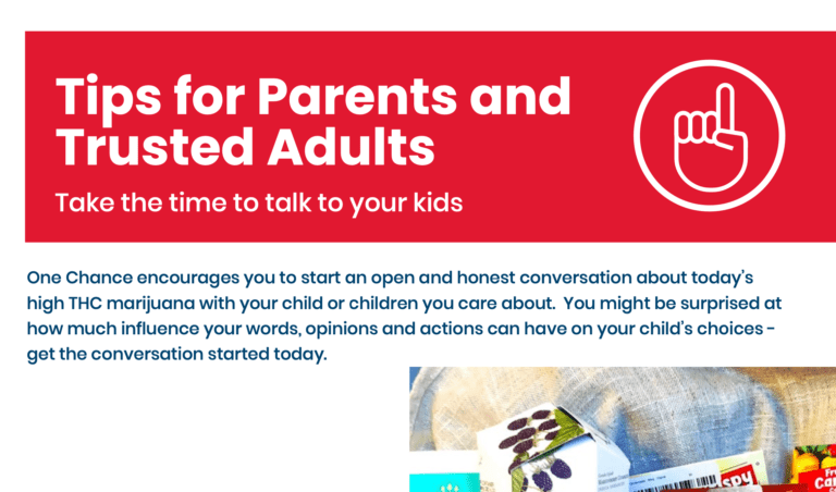 Tips for Parents and Trusted Adults - One Chance to Grow Up