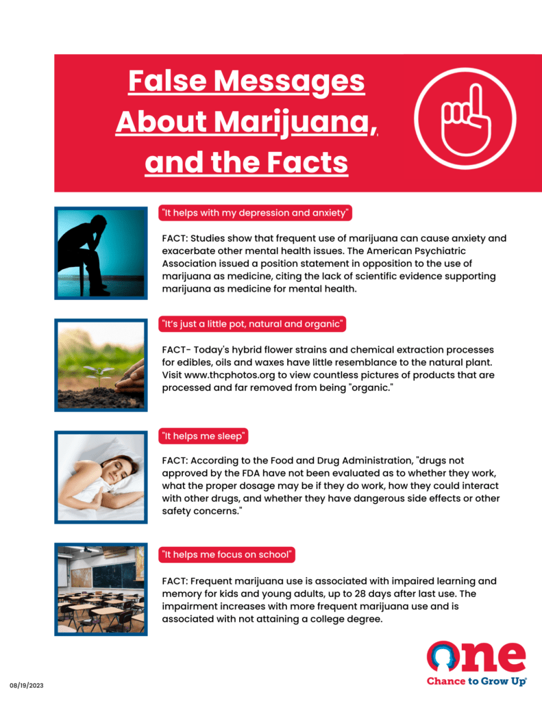 False Messages and the Facts - One Chance to Grow Up